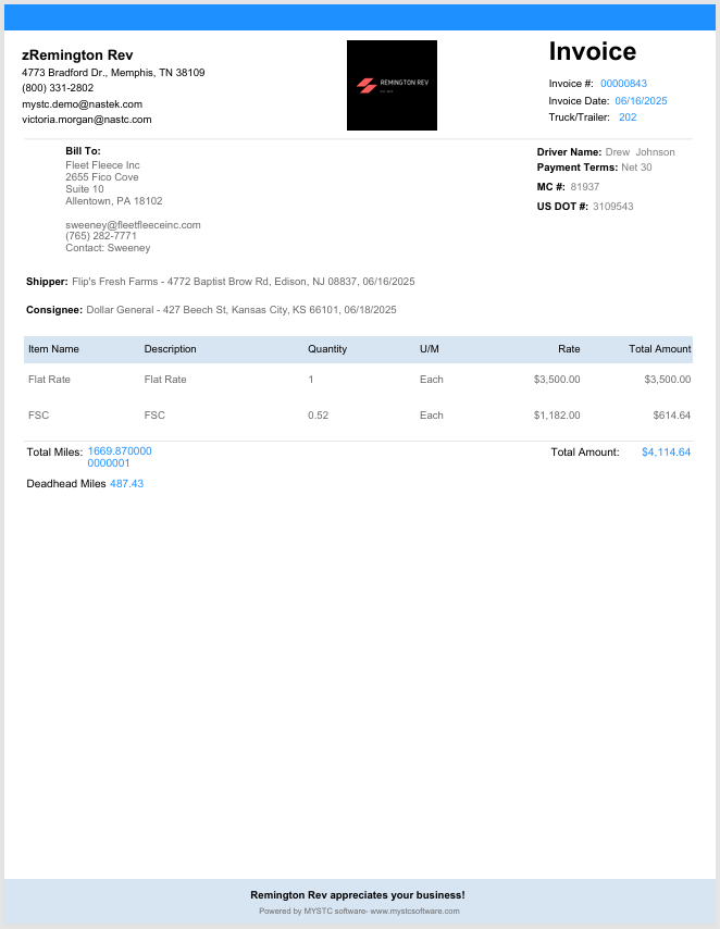 MYSTC Software | Invoicing